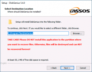 DiskGenius - working with disk partitions